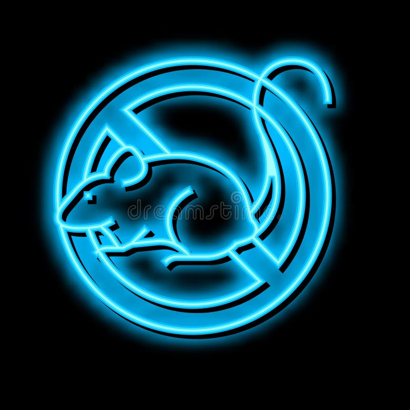 Mice Control Neon Glow Icon Illustration Stock Vector - Illustration of ...