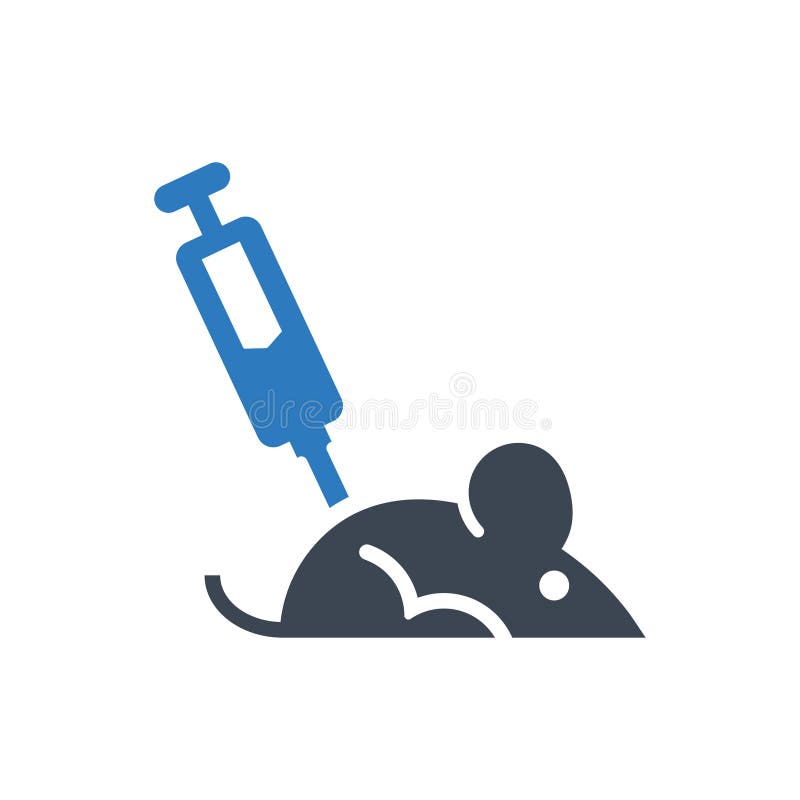 Mice, Experiment Icon. Blue Color Design Stock Vector - Illustration of ...