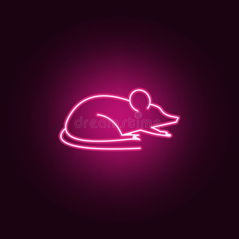 Mice Icon. Elements of Pest Control and Insect in Neon Style Icons ...