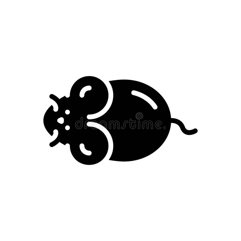 Black Solid Icon for Mice, Rodents and Pet Stock Illustration ...