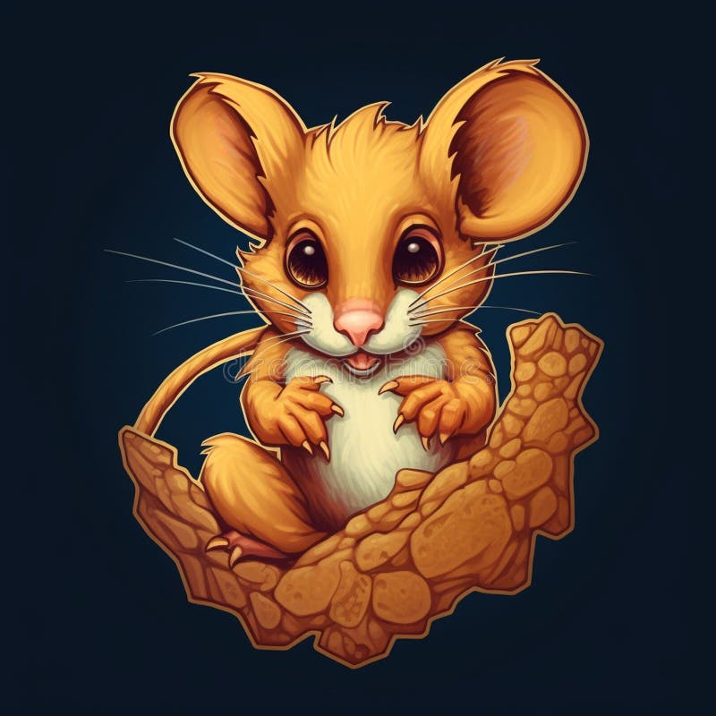 Mice Logo 2D Digital Illustration Stock Illustration - Illustration of ...