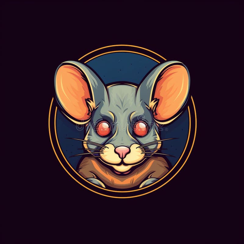Mice Logo 2D Digital Illustration Stock Illustration - Illustration of ...