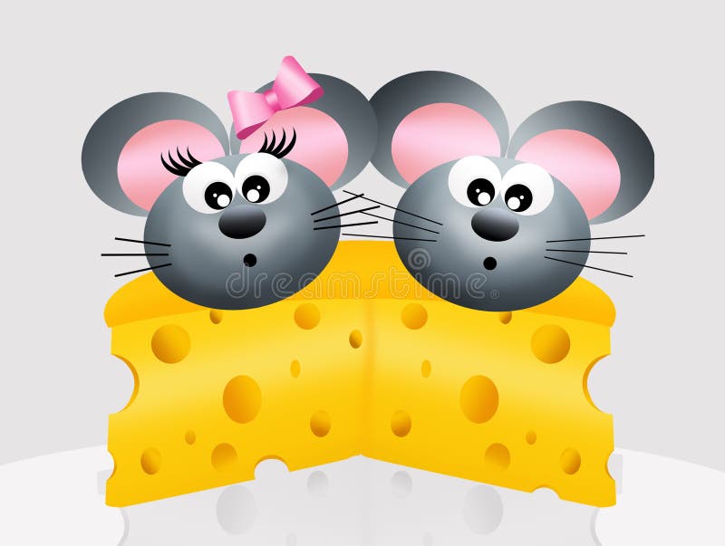 Mice in love stock illustration. Illustration of siting - 30872363