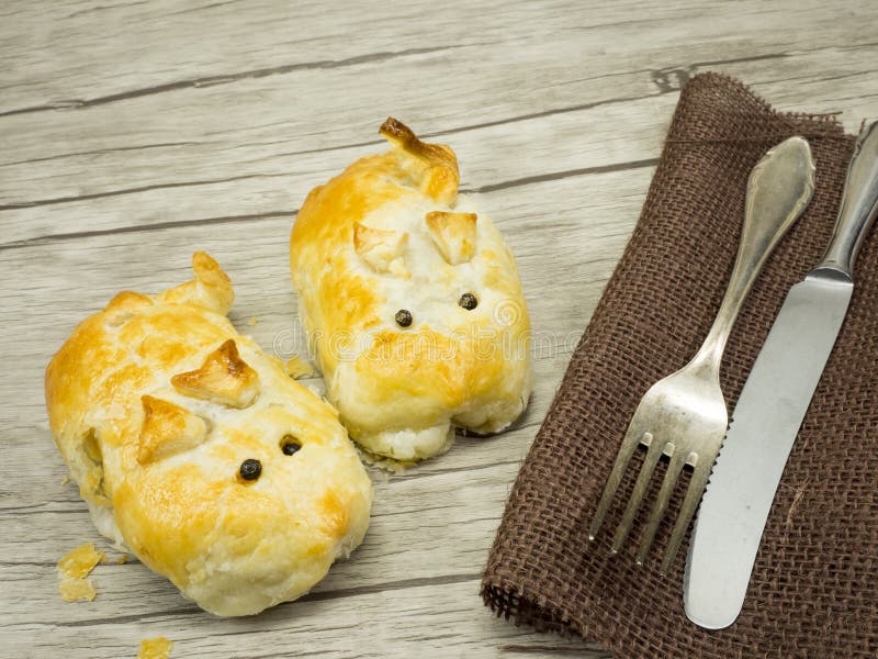 Mice made from puff pastry stock image. Image of celebration - 60669453