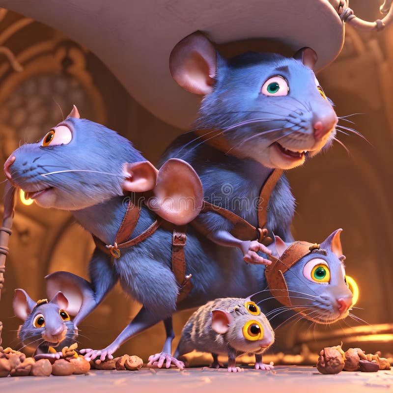 Mice and rats stock illustration. Illustration of comics - 285930977