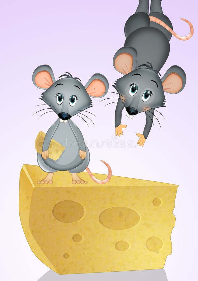 Mice steal the cheese stock image. Image of mice, rodent - 258799615