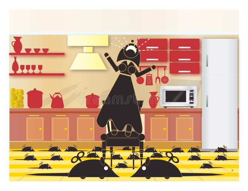 Of mice and women stock illustration. Illustration of screming - 48827625