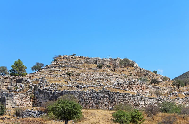 Micene, Sito Archeologico, Grecia Immagine Stock - Immagine di acropoli ...