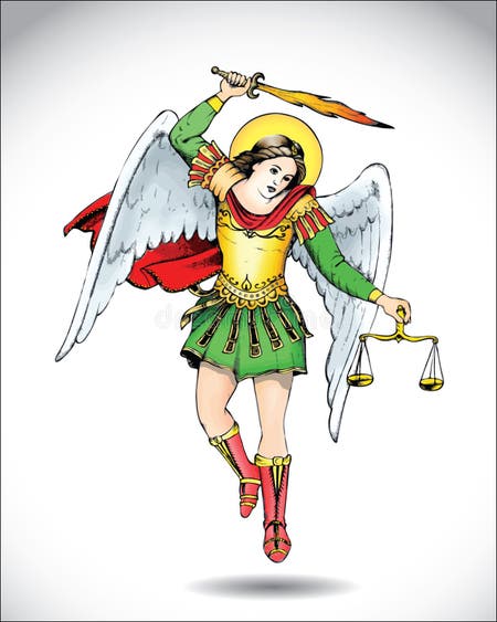 Archangel Michael Stock Illustrations – 775 Archangel Michael Stock ...