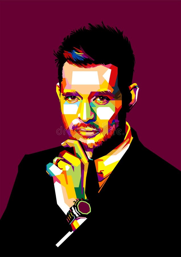 Michael Buble on Wpap Style Editorial Image - Illustration of ferguso ...