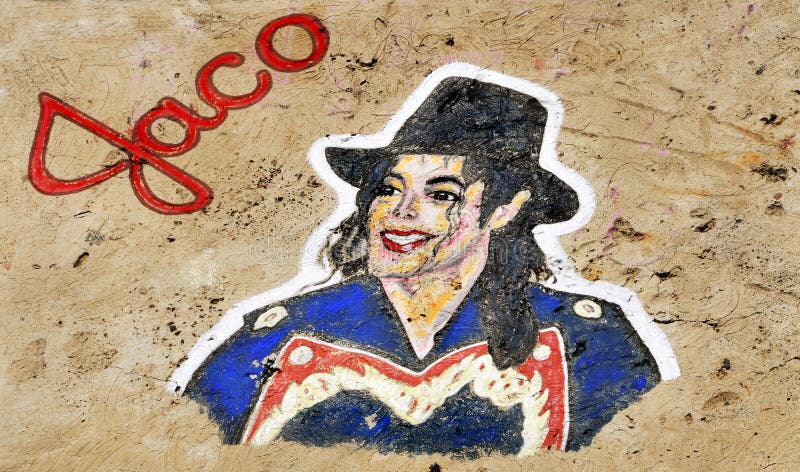 Michael Jackson Graffiti in Santa Cruz De Tenerife Editorial ...