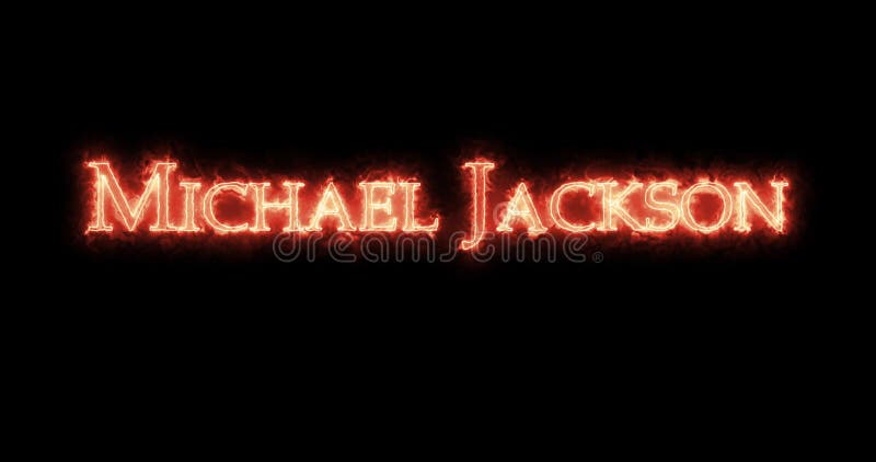 Michael Jackson Written with Fire. Loop Stock Video - Video of band ...
