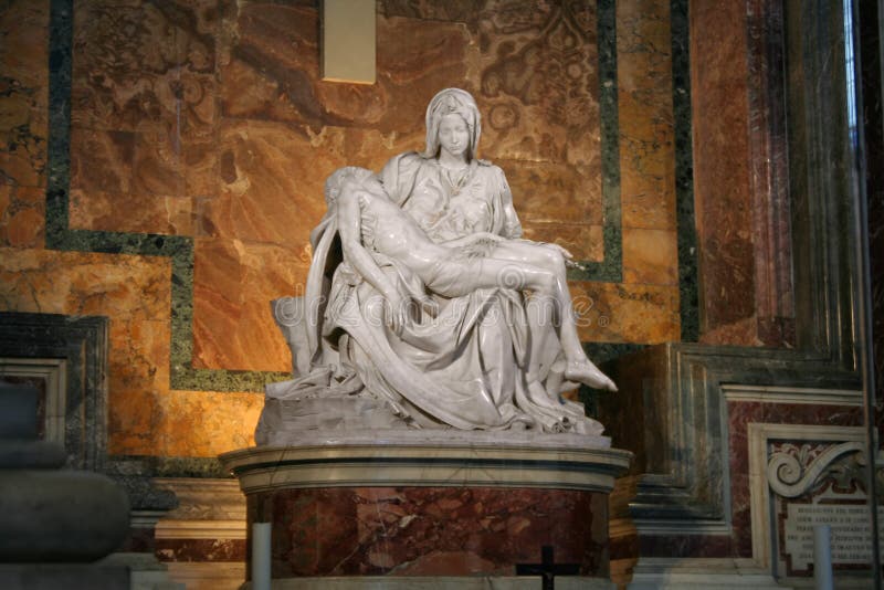 Michaelangelo Pieta Sculpture Vatican Rome Italy Editorial Image ...