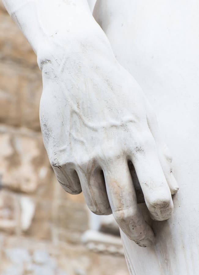 Michelangelo S Replica David Statue in Florence Stock Photo - Image of ...