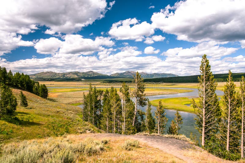 Western America Landscape with Lazy Window River Stock Photo - Image of ...