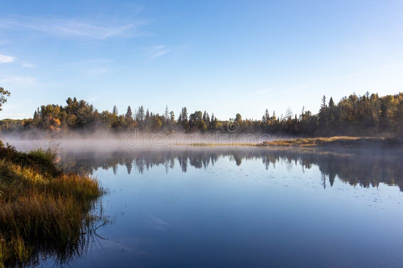 Michigamme River Upper Peninsula, Michigan September 2021 Stock Image ...