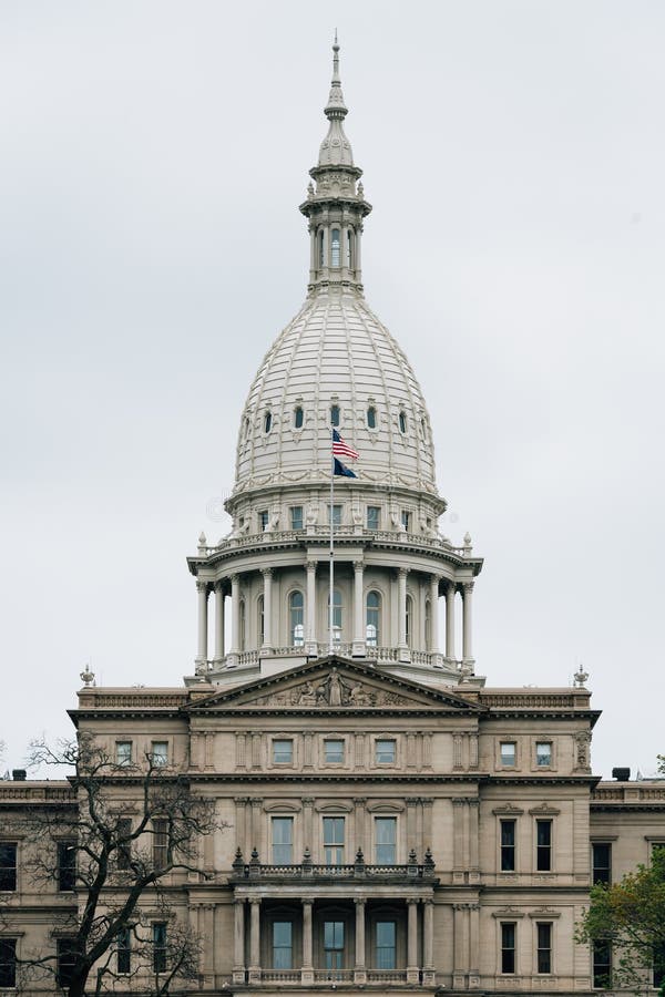 The Michigan Capitol Building, in Lansing, Michigan Stock Image - Image ...
