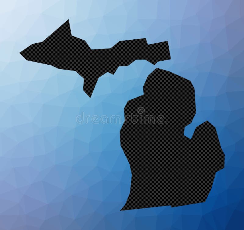 Michigan geometric map. stock vector. Illustration of effect - 177101470