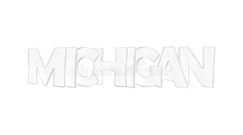 Michigan. Isolated USA State Names Stock Illustration - Illustration of ...