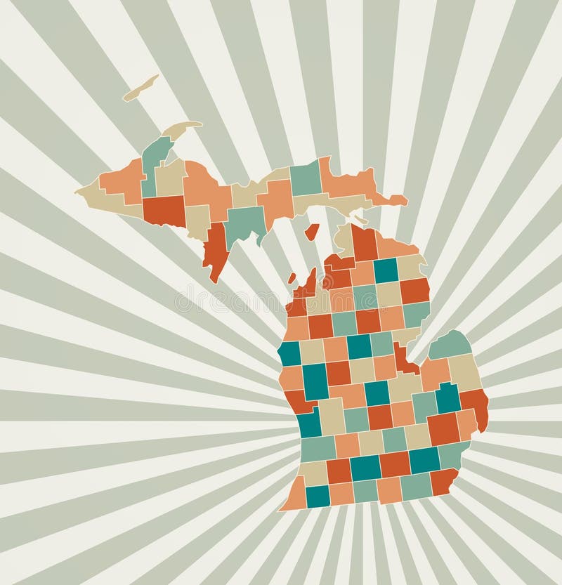 Michigan map. stock vector. Illustration of high, citizenship - 216866965