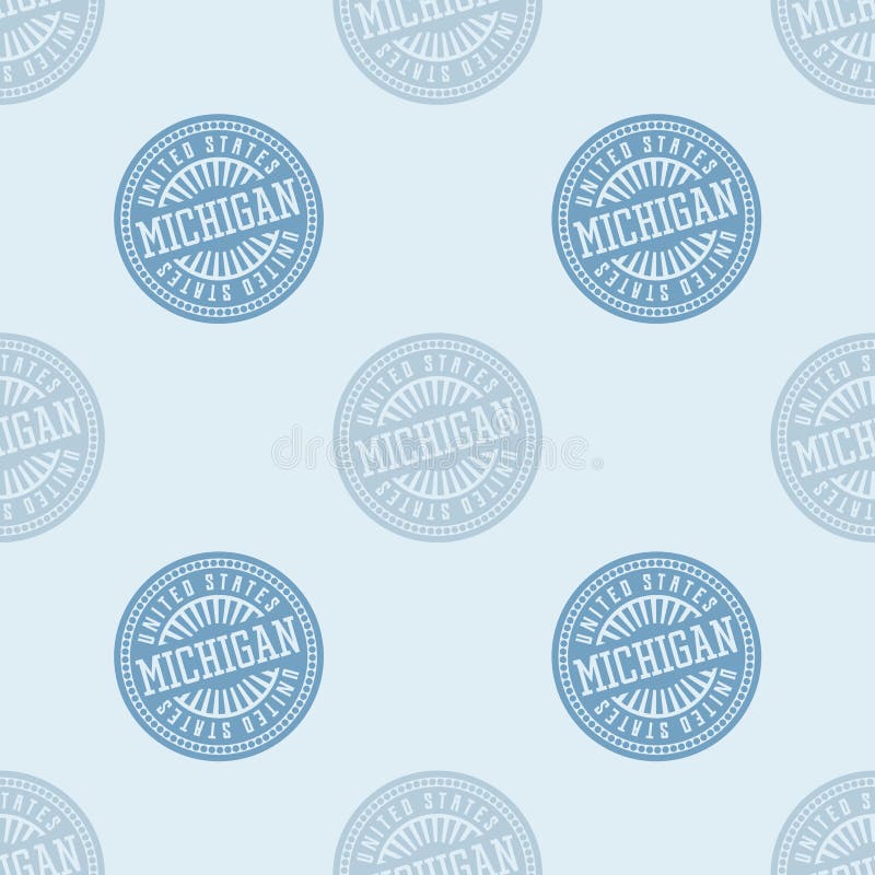 Michigan seamless pattern stock vector. Illustration of lansing - 114594714