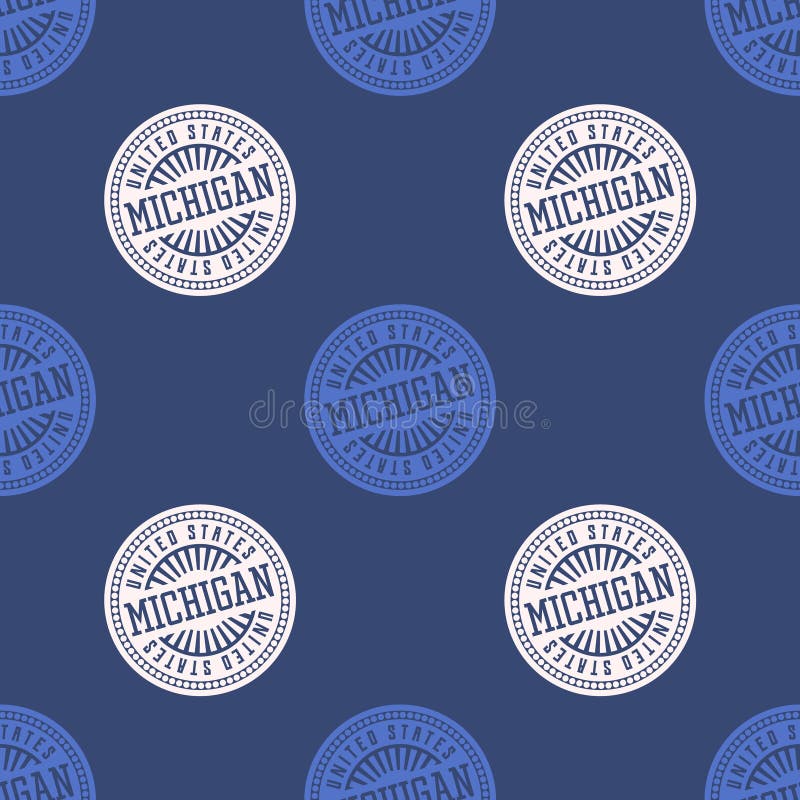 Michigan seamless pattern stock vector. Illustration of lansing - 114594714