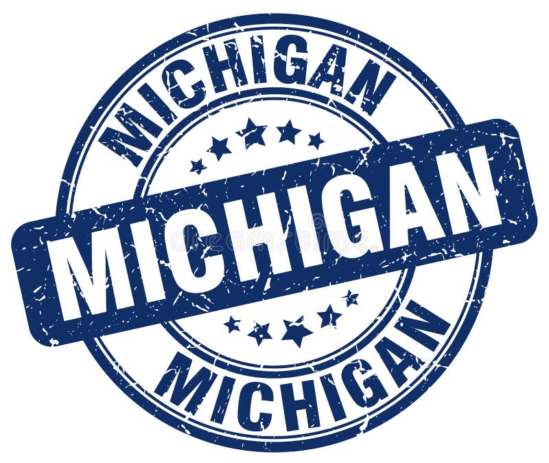 Michigan Round Circle Flag. MI USA State Circular Button Banner Icon ...