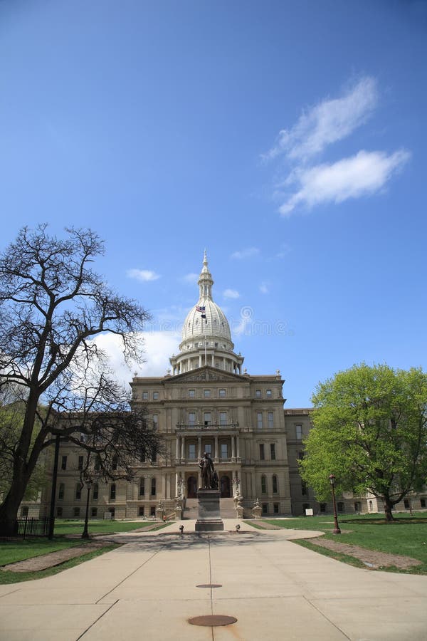 Michigan State Capitol Building Stock Image - Image of dome ...