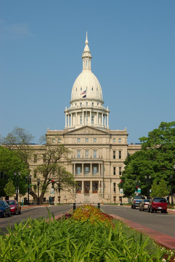Michigan State Capitol Building 2 Stock Photo - Image of city ...