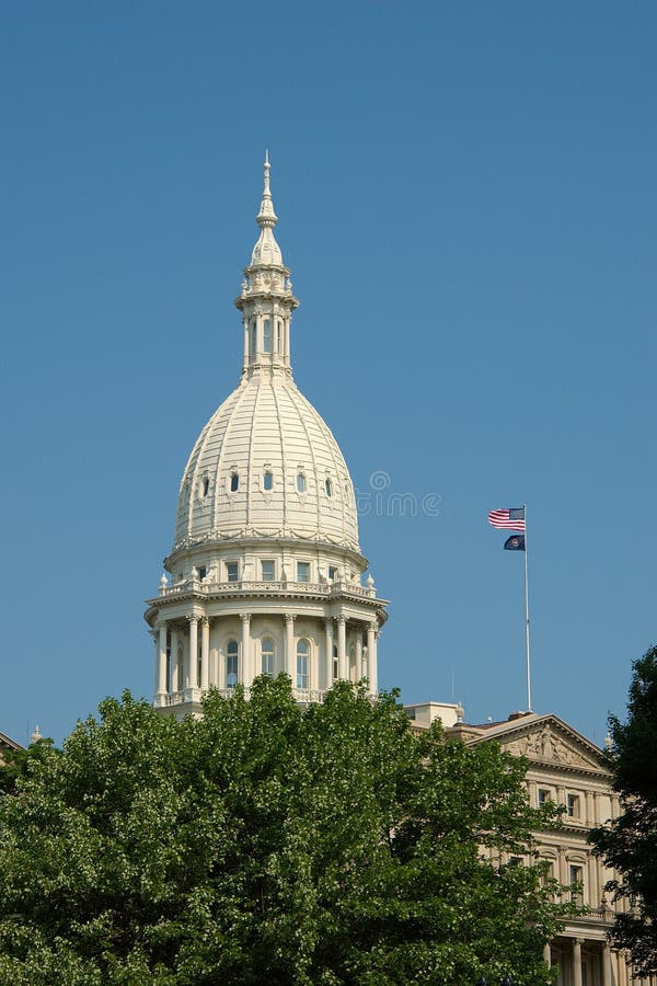 Michigan State Capitol Building 3 Stock Photo - Image of govern, state ...