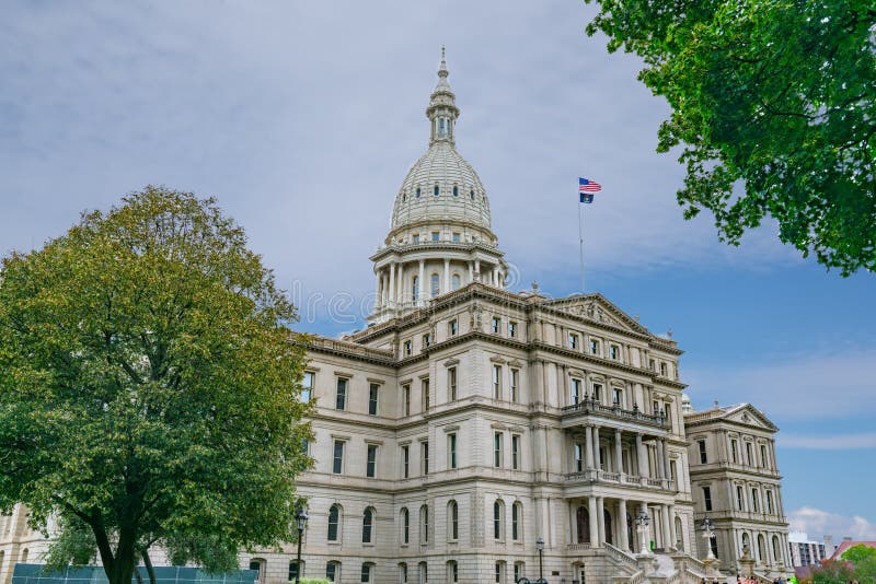 Michigan State Capitol Building Editorial Photography - Image of ...