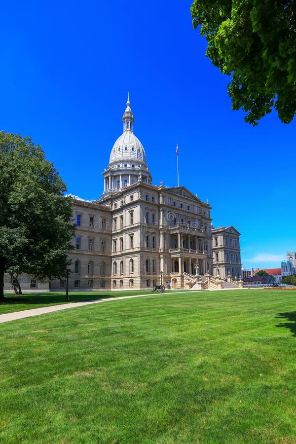 Michigan State Capitol Building in Lansing Stock Photo - Image of ...