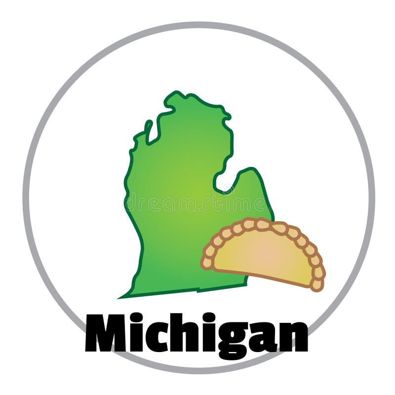 Michigan State Map. Vector Illustration Decorative Design Stock Vector ...