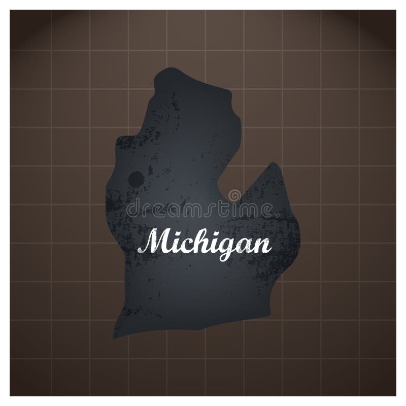 Michigan State Map. Vector Illustration Decorative Design Stock Vector ...