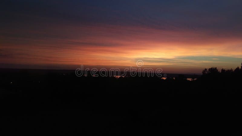 Michigan sunset stock image. Image of sunset, michigan - 72914081