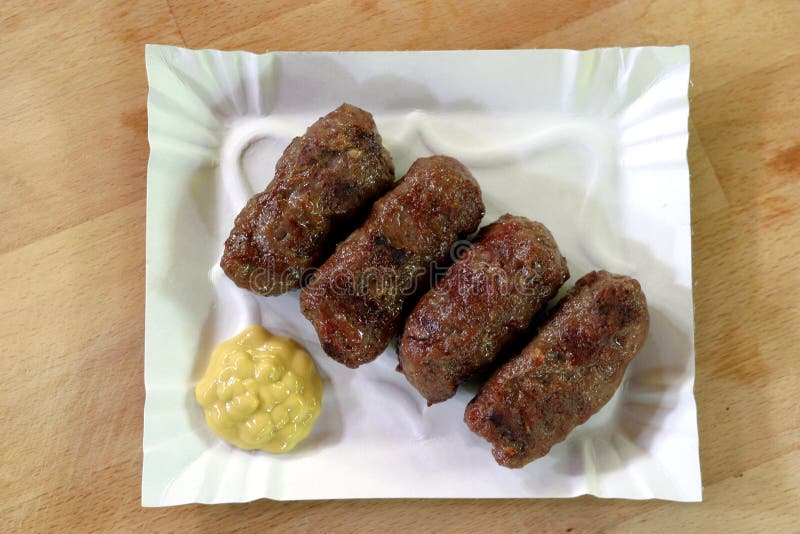 Mici stock photo. Image of food, mustard, mici, traditional - 12973496