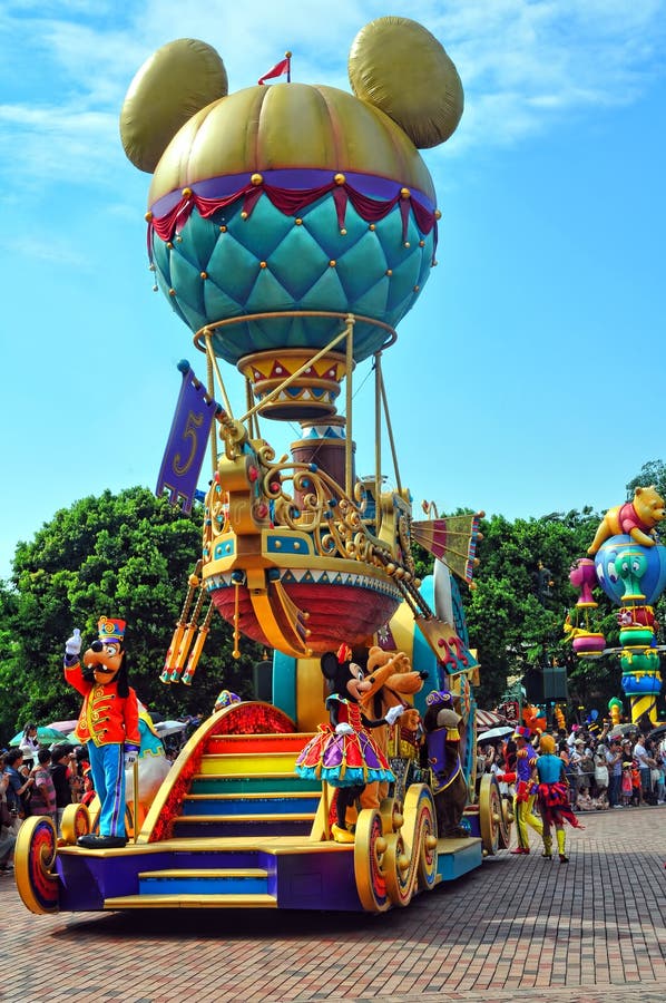 Mickey Balloon Cart on Disney Parade Editorial Image - Image of cart ...
