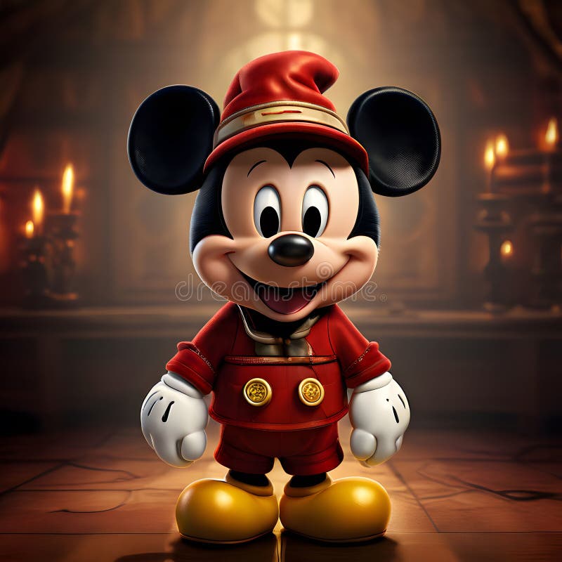Mickey Mouse Cute AI Generated Image Stock Illustration - Illustration ...