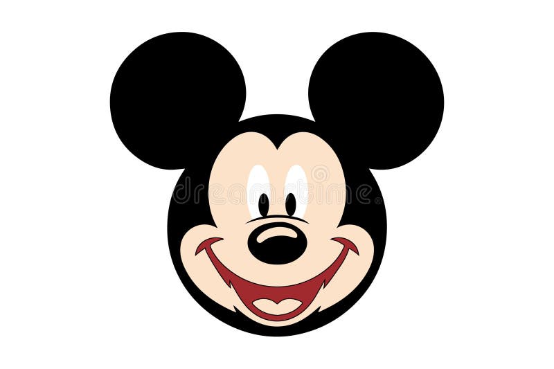 Mickey mouse face eps 10 stock illustration. Illustration of mascot ...