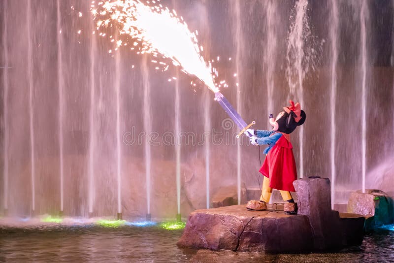Mickey Mouse Throwing Fireworks from Sword at Hollywood Studios 151 ...