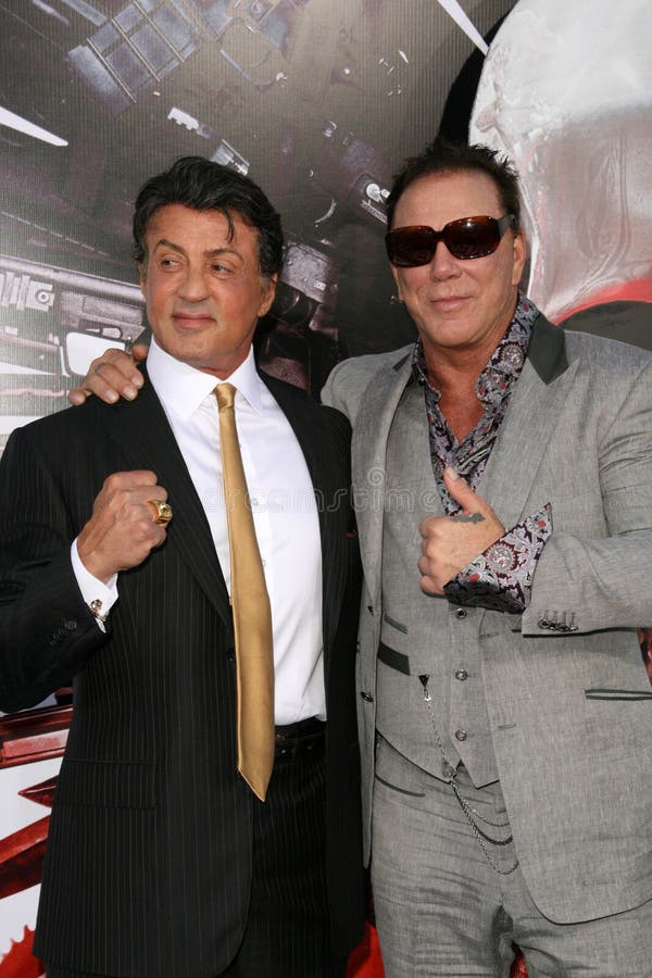 Mickey Rourke, Sylvester Stallone Imagem de Stock Editorial - Imagem de ...