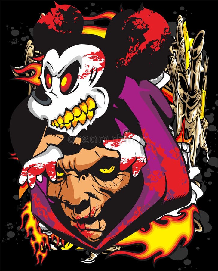 Mickey Mouse Zombie Illustration Editorial Photography - Illustration ...