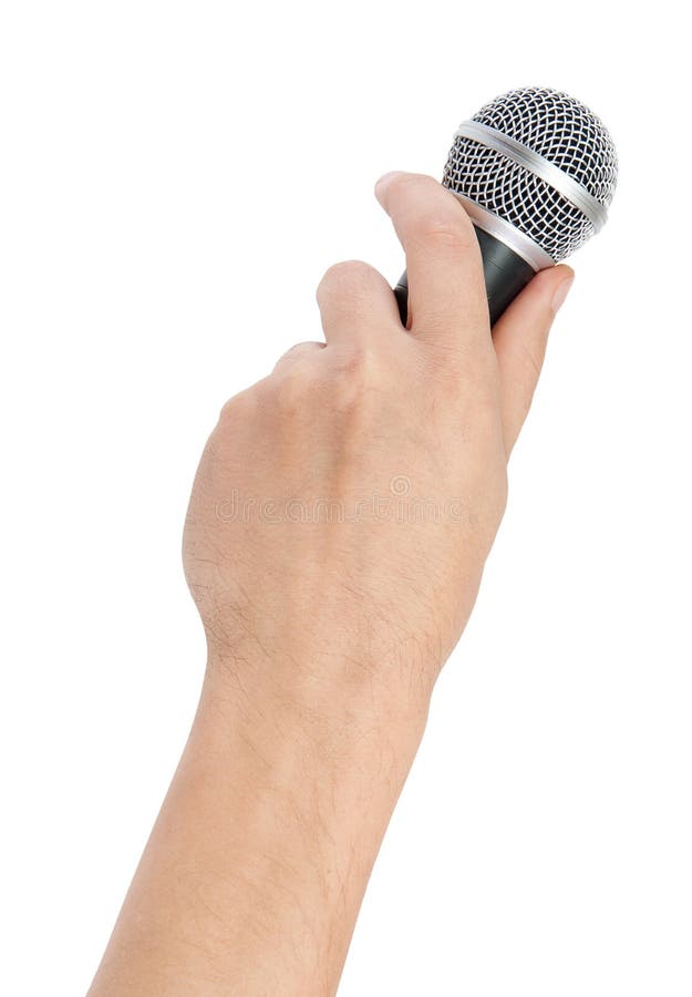 Mano con el micrófono imagen de archivo. Imagen de bailando - 2247565