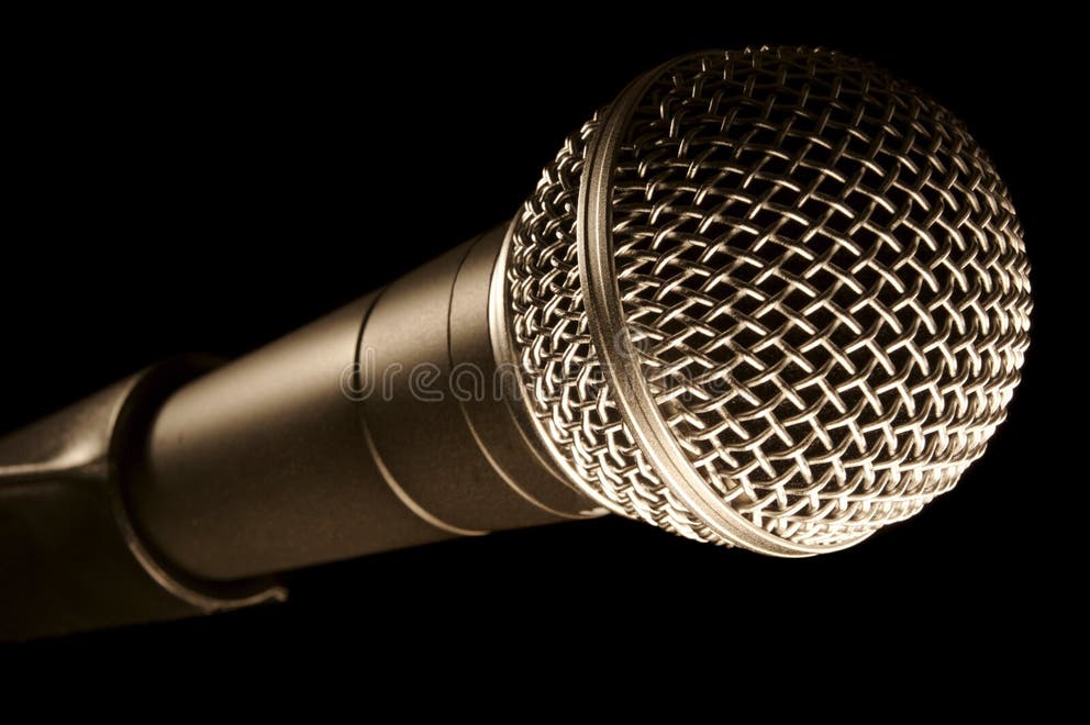 Micrófono imagen de archivo. Imagen de negro, etapa, objeto - 3897191