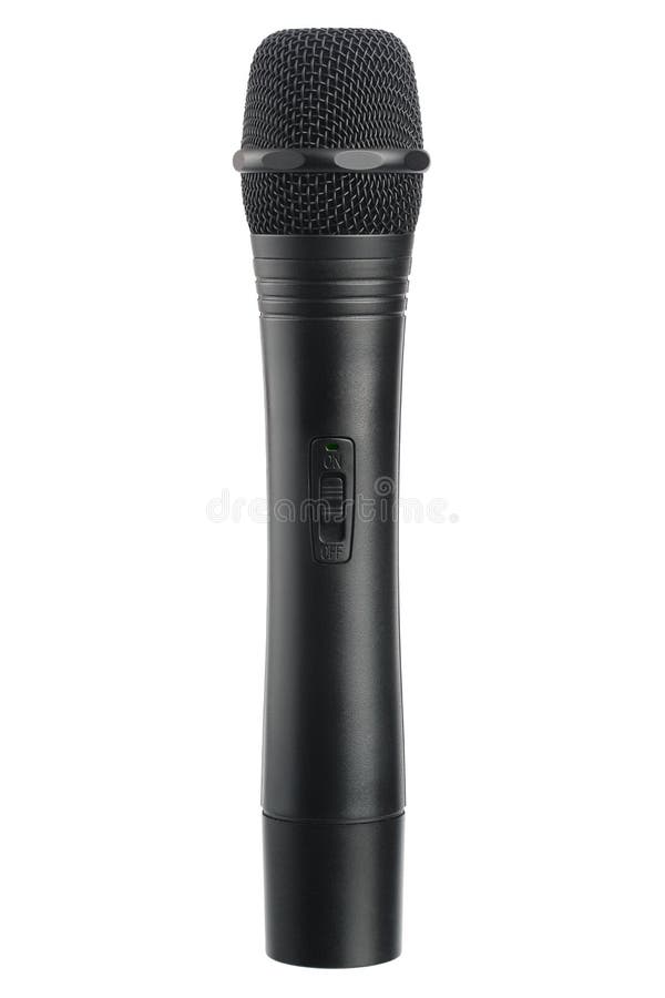 Micrófono Negro Inalámbrico Foto de archivo - Imagen de aviso, blanco ...