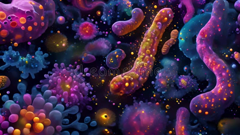 Micro Bacterial. Bacteria Colony, Microbiome and Bacteria Inside ...