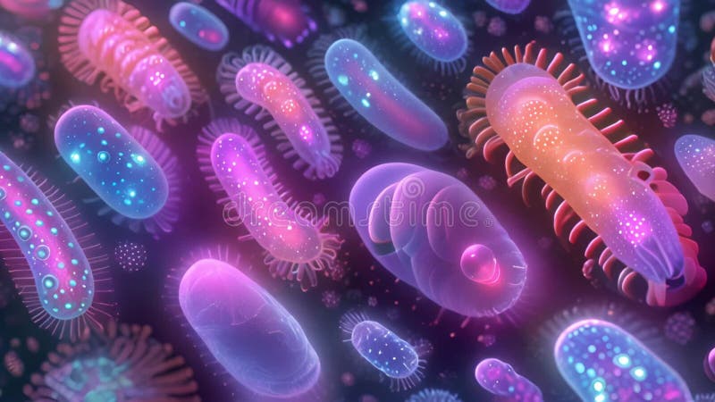 Micro Bacterial. Bacteria Colony, Microbiome and Bacteria Inside ...