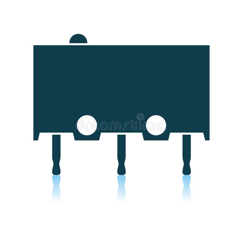 Micro Button Icon stock vector. Illustration of blue - 150445601