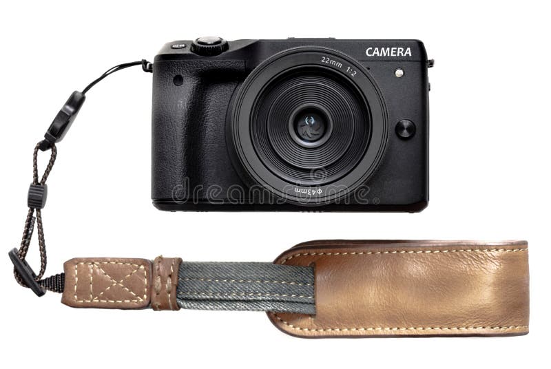 Micro Cameras Isolated on White by Front View Background Stock Image ...