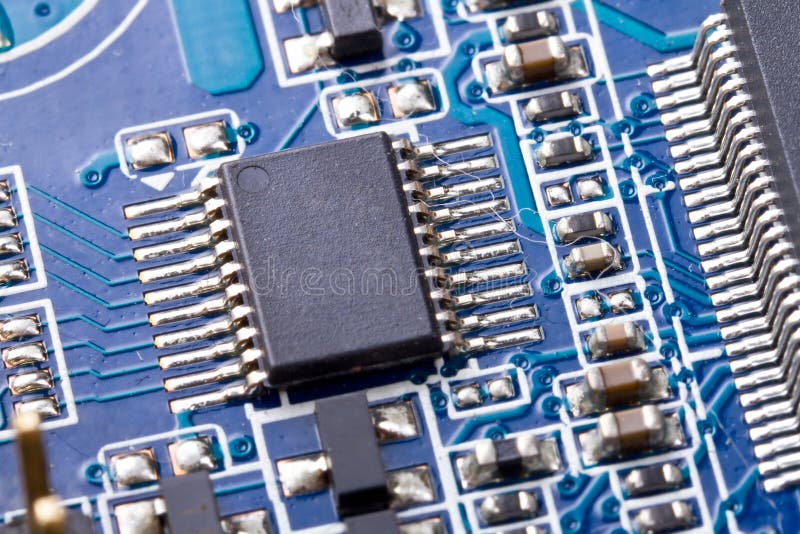 Micro Chip on the Computer Motherboard Stock Image - Image of ...